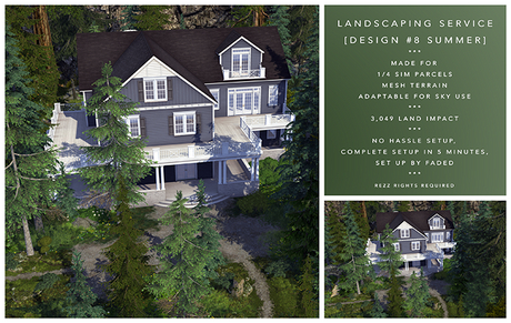Second Life Marketplace - [F] Landscape 8 - Pine Hill - SUMMER (1/4 Sim)